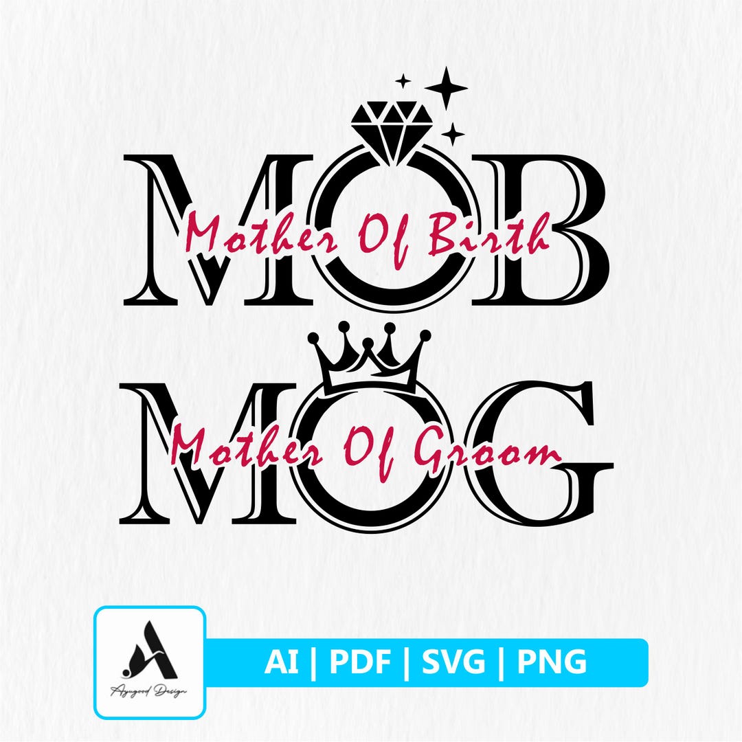 Mother of Bride & Mother of Groom SVG AND PNG Files L Mom Wedding Gifts ...