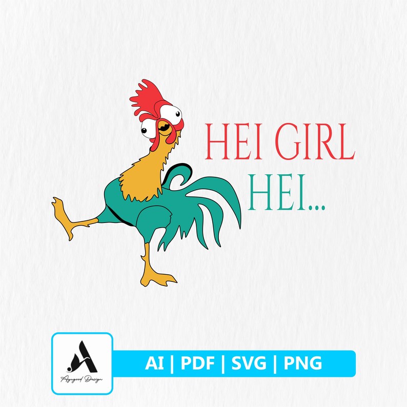 Hei Girl Hei Svg, Hei Hei Cut File for Cricut, Clipart, Vector, Chicken ...