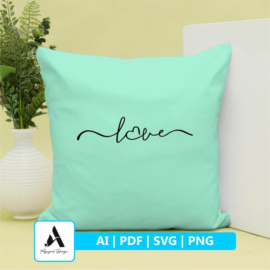 Love Script With Heart Svg Cutting File for Cricut Love Word ...