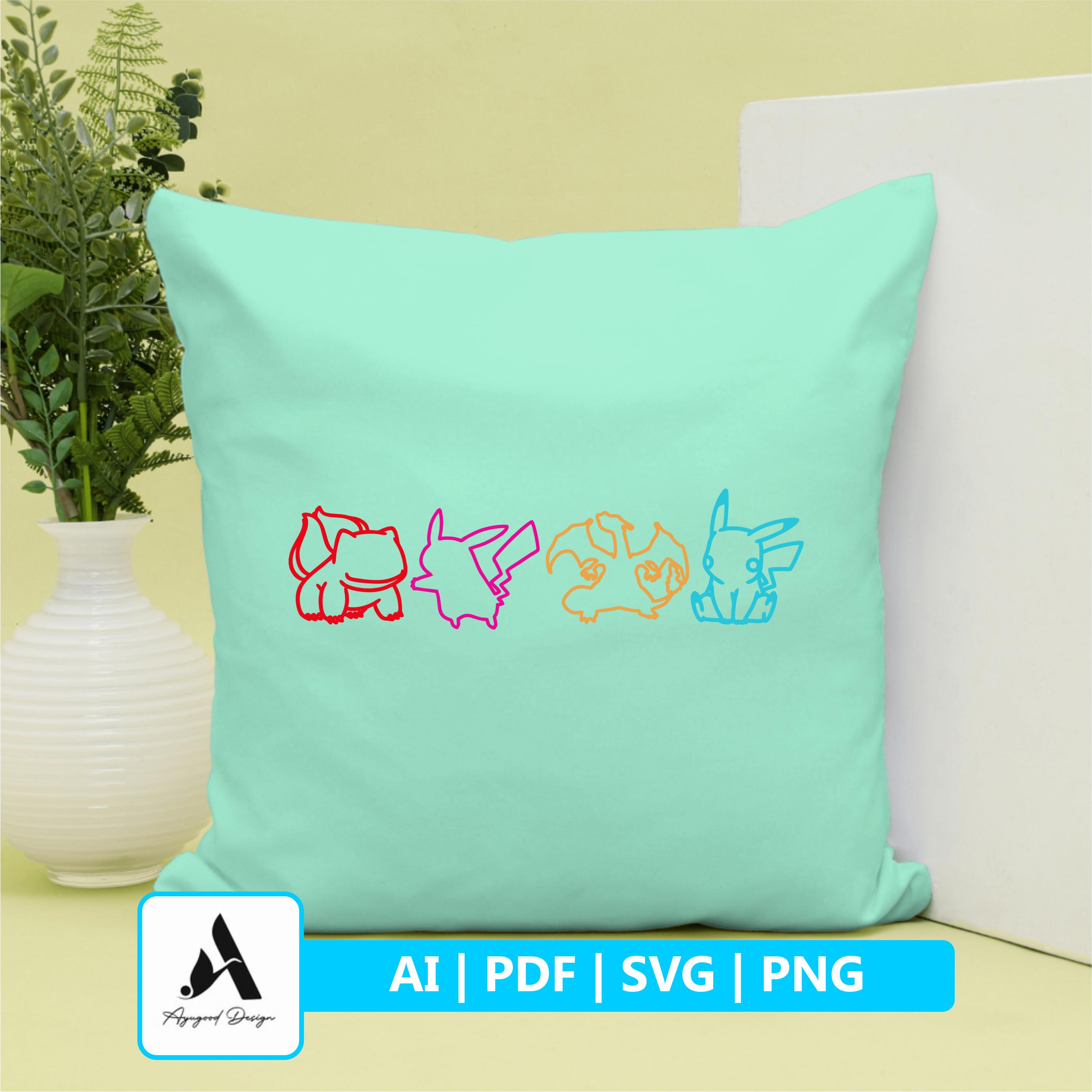 Pokemon Outline Svg, Pokemon Outline Png, Charmander, Pikachu, Squirtle ...