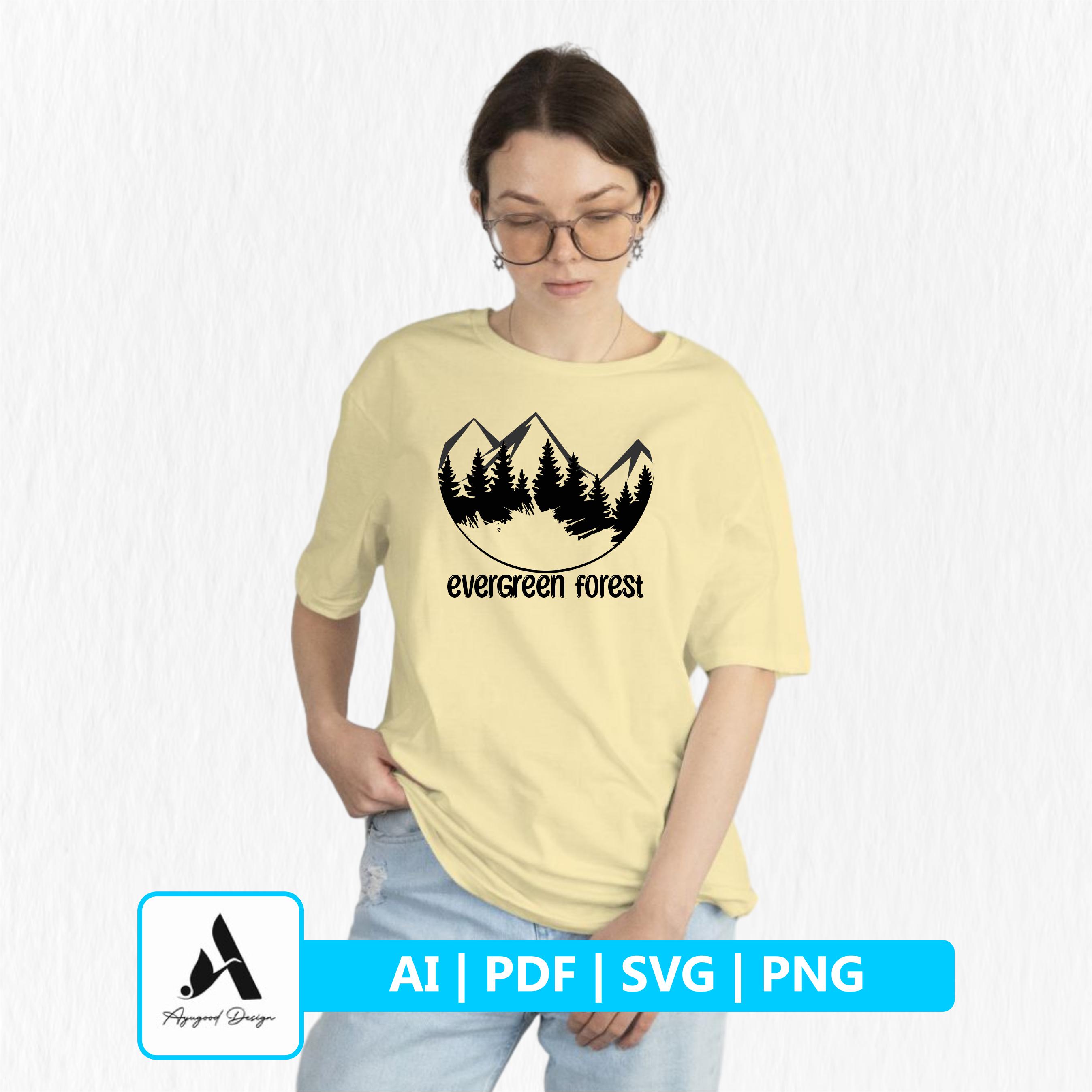 Forest SVG, Treeline Silhouette SVG Cut File. Pine Tree Svg, Woods Svg ...