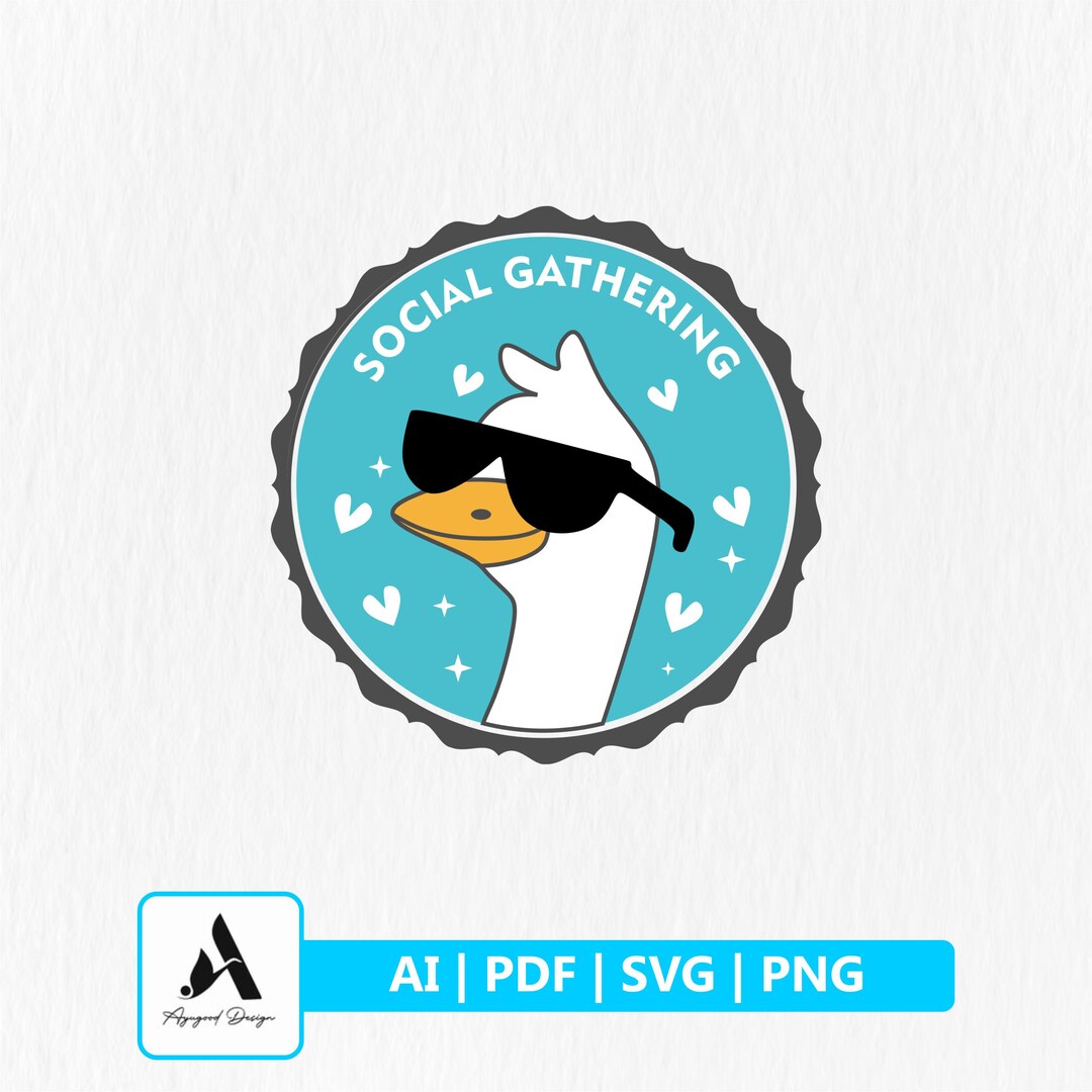 Goose SVG PNG, Antisocial, Anxiety, Cute Mental Health SVG Designs for ...