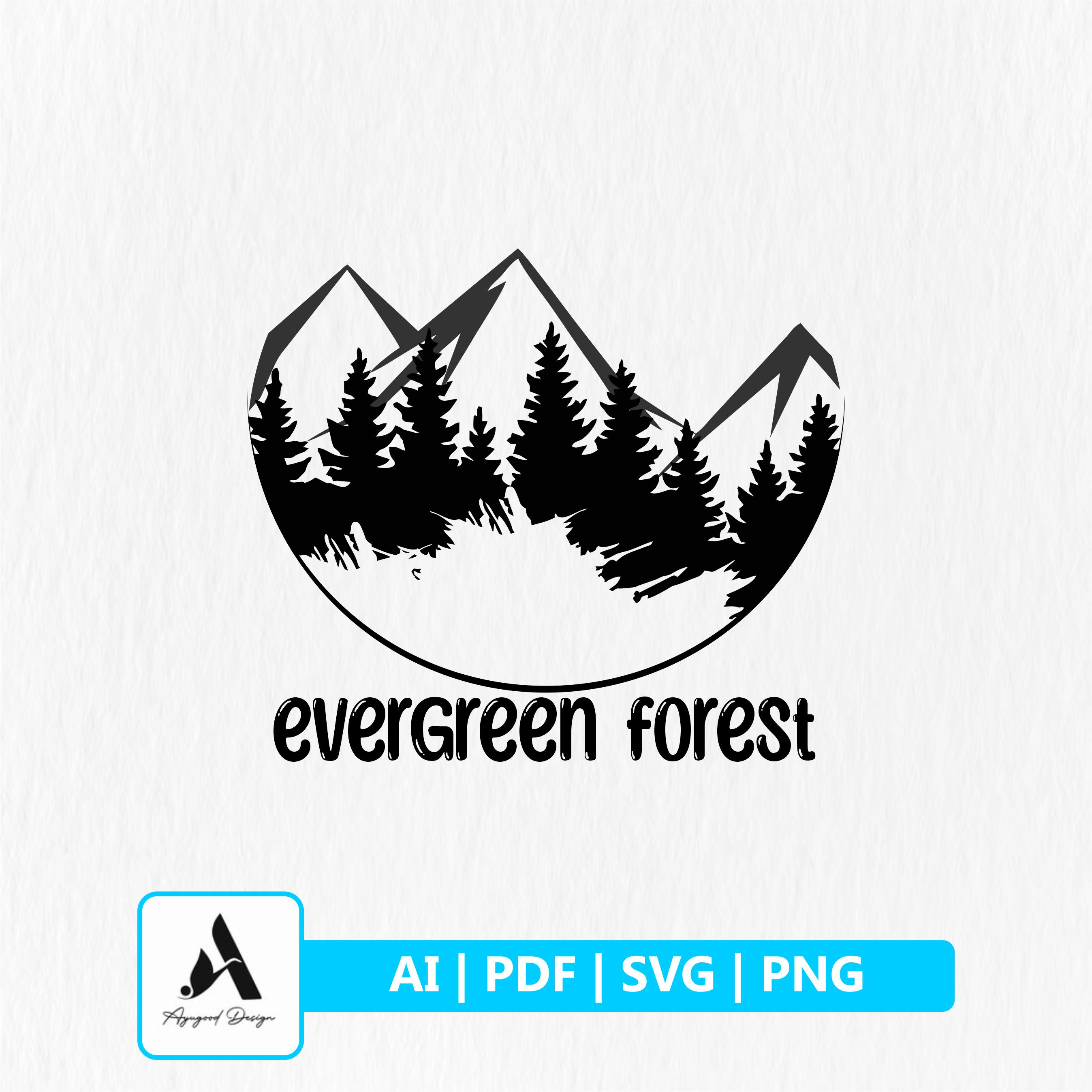 Forest SVG, Treeline Silhouette SVG Cut File. Pine Tree Svg, Woods Svg ...
