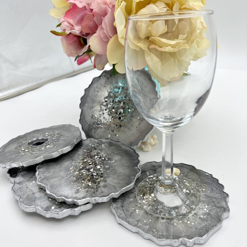 Gray Coasters - Etsy