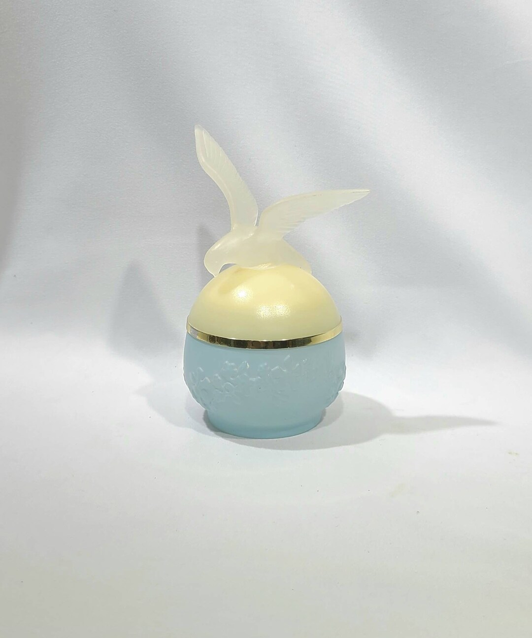 1960s Avon Skin so Soft Blue Frosted Jar With Dove on Lid - Etsy