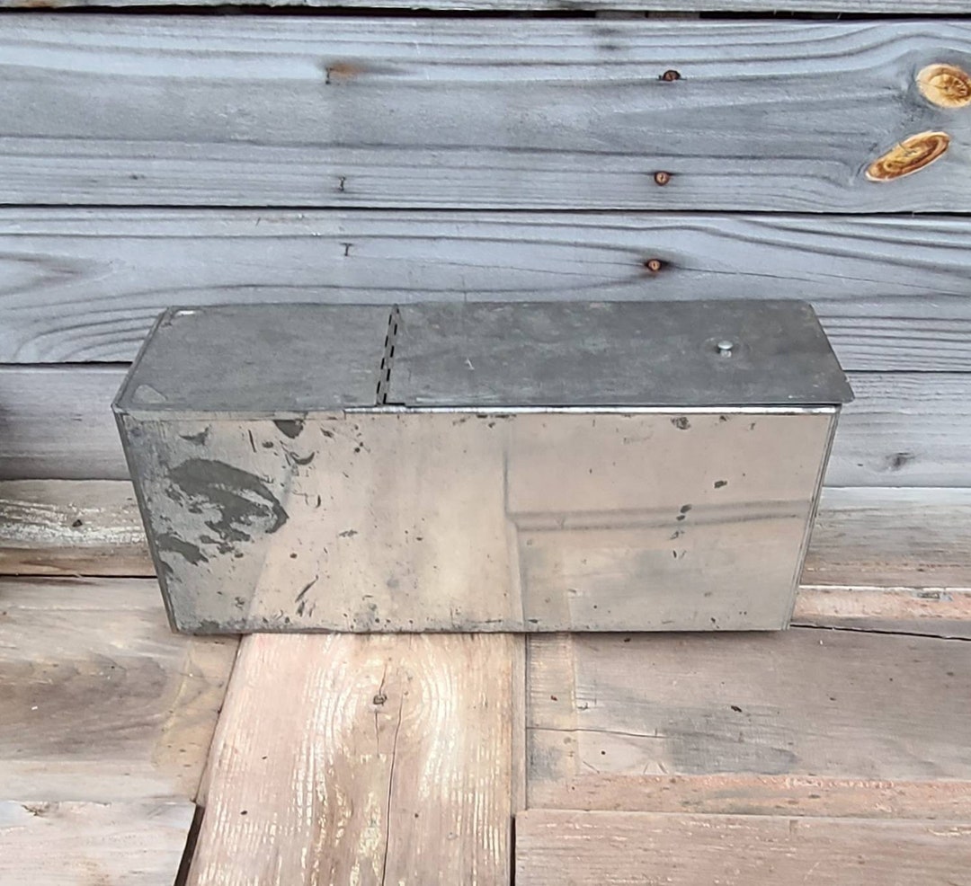 Hoosier Style Cupboard Tin Drawer Box With Hinged Lid, Kitchen Cabinet ...