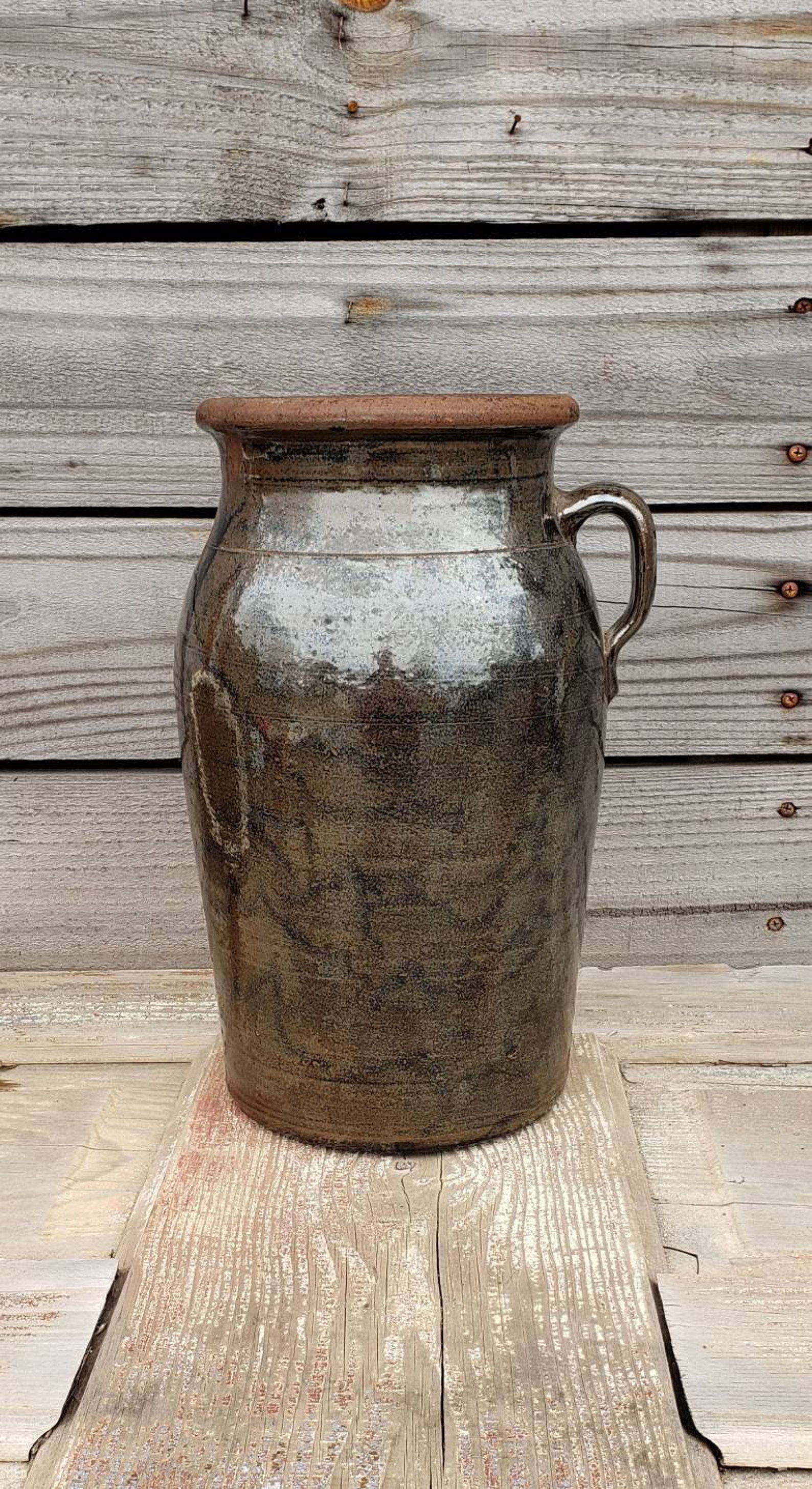 South Carolina Pottery 2 Gallon Crock Churn Edgefield - Etsy
