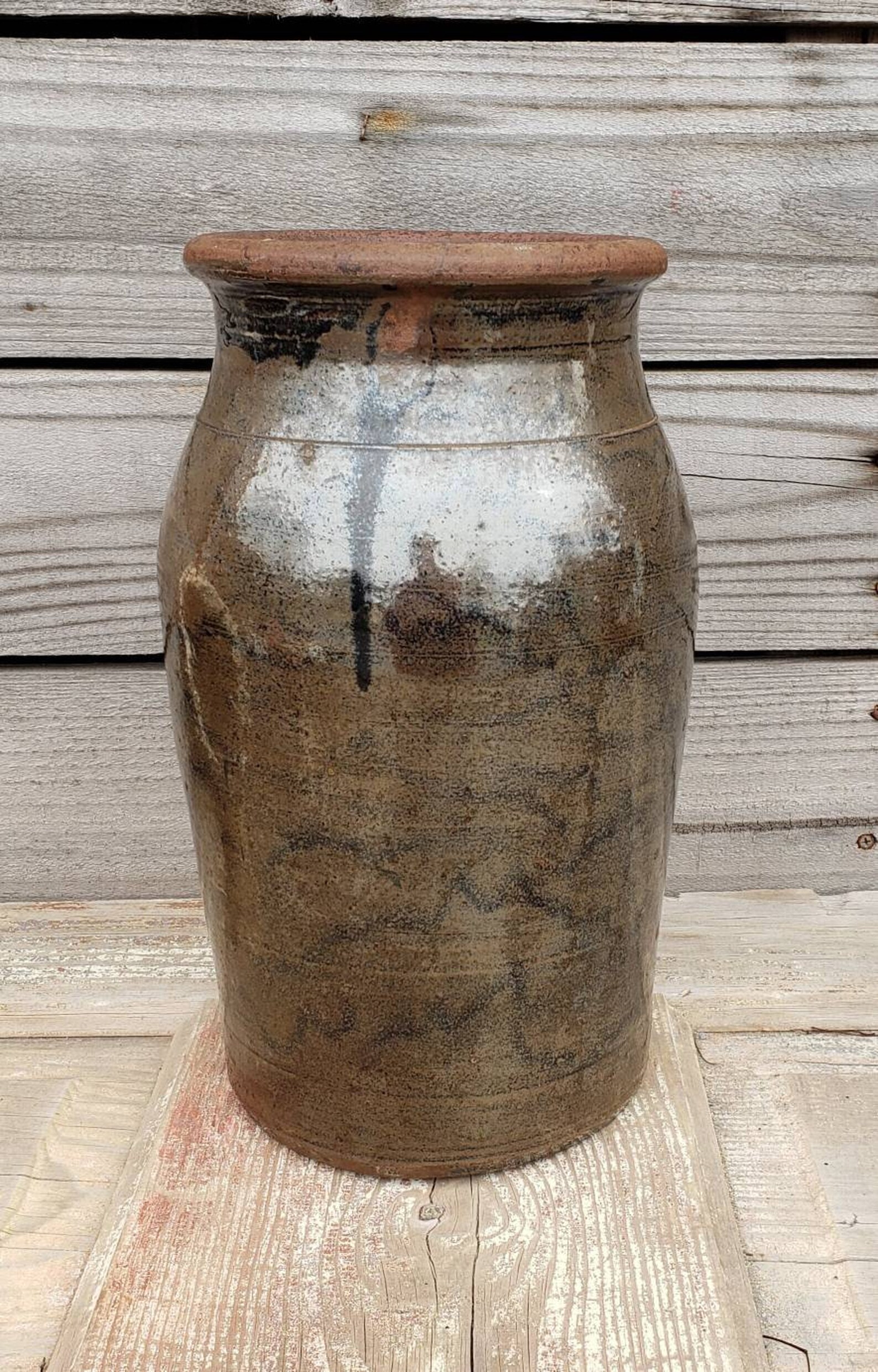 South Carolina Pottery 2 Gallon Crock Churn Edgefield - Etsy