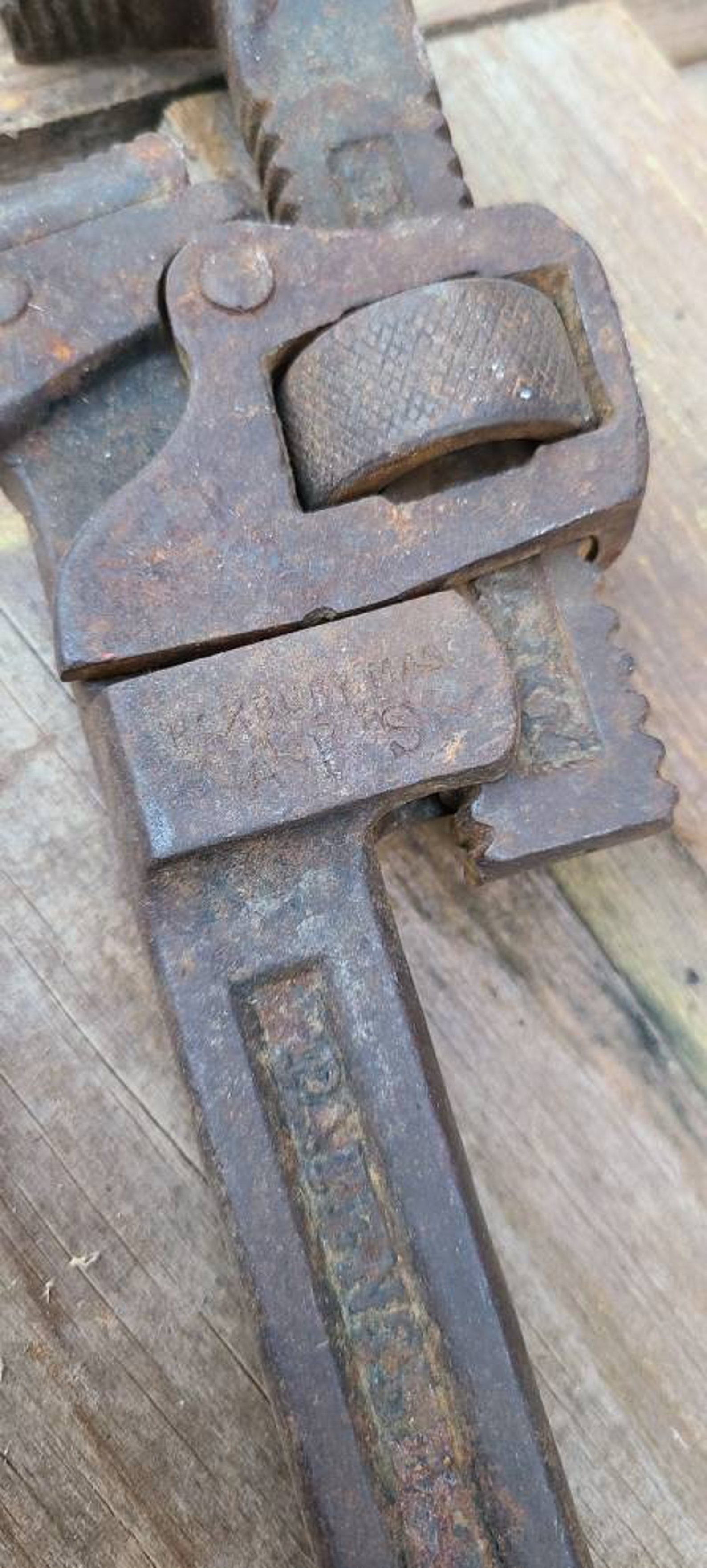Antique Trimo Pipe Wrench 1889/1916, Adjustable 14 Inch Long Pipe ...