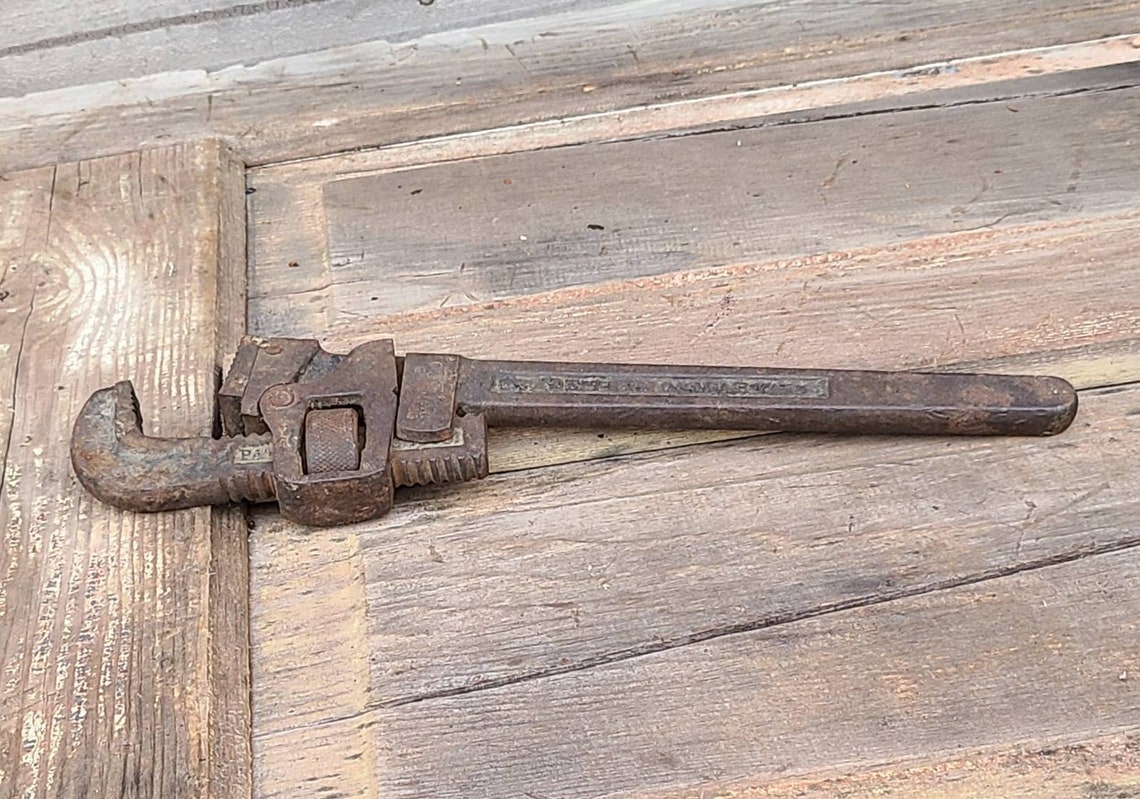 Antique Trimo Pipe Wrench 1889/1916, Adjustable 14 Inch Long Pipe ...