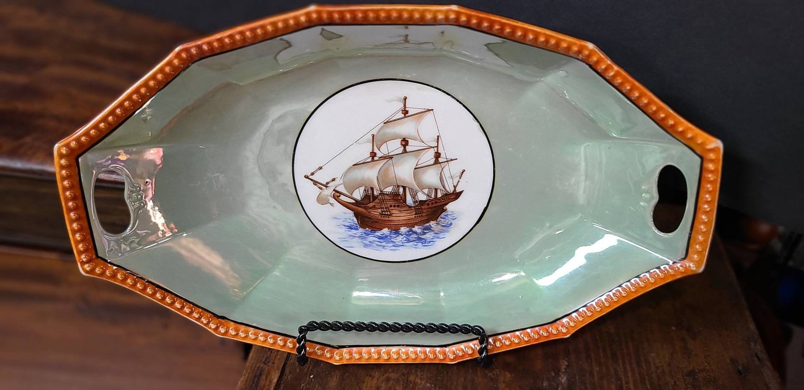 PK Unity Germany Celery Tray/dish With Picture of Ship - Etsy
