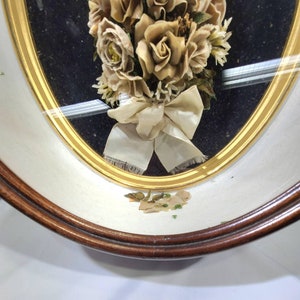 Large Oval Walnut Victorian Shadow Box Frame With Bouquet - Etsy