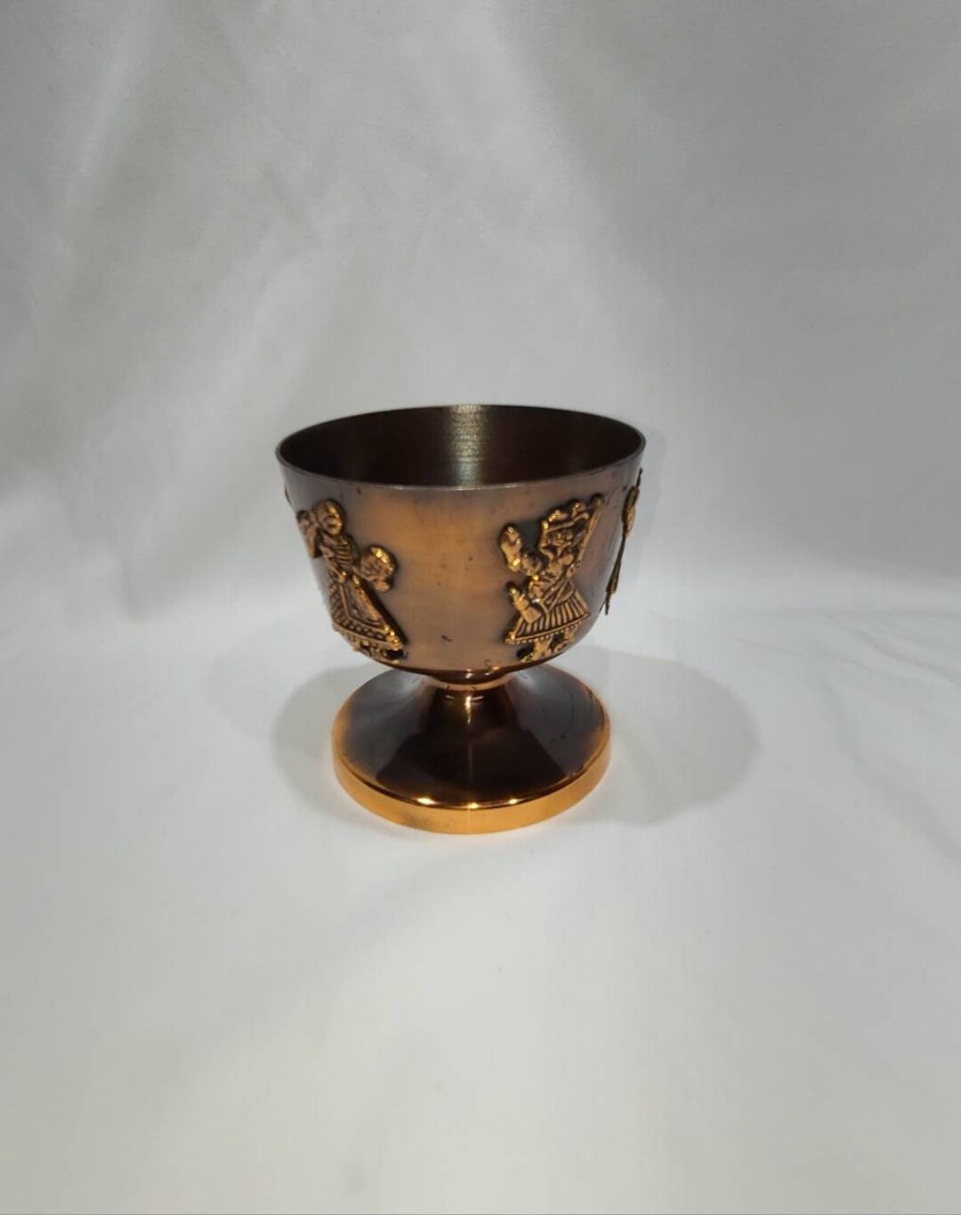 Vintage Hungarian Copper Chalice/goblet Adorned With Hungarian Folk ...