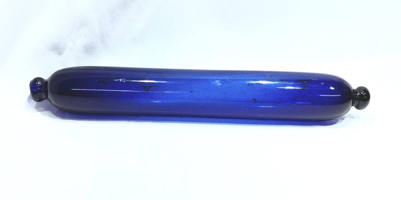 Antique Cobalt Blue Glass Rolling Pin - Etsy