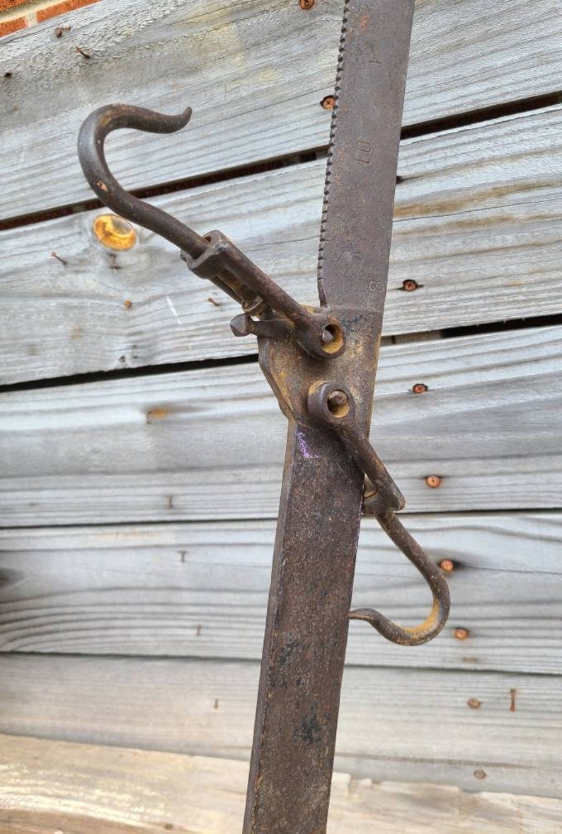 Antique Farm Scale Hanging Cast Iron Balance Beam Arm & Hooks - Etsy