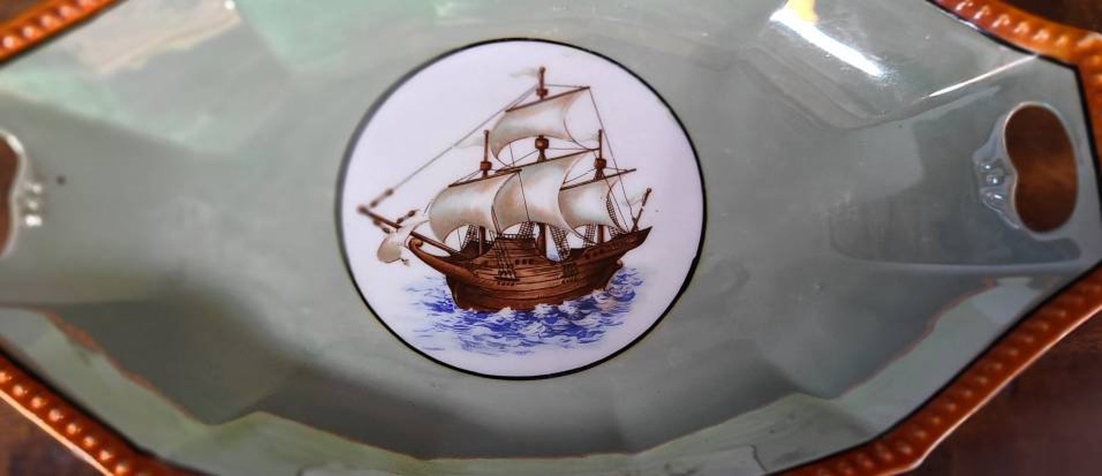 PK Unity Germany Celery Tray/dish With Picture of Ship - Etsy