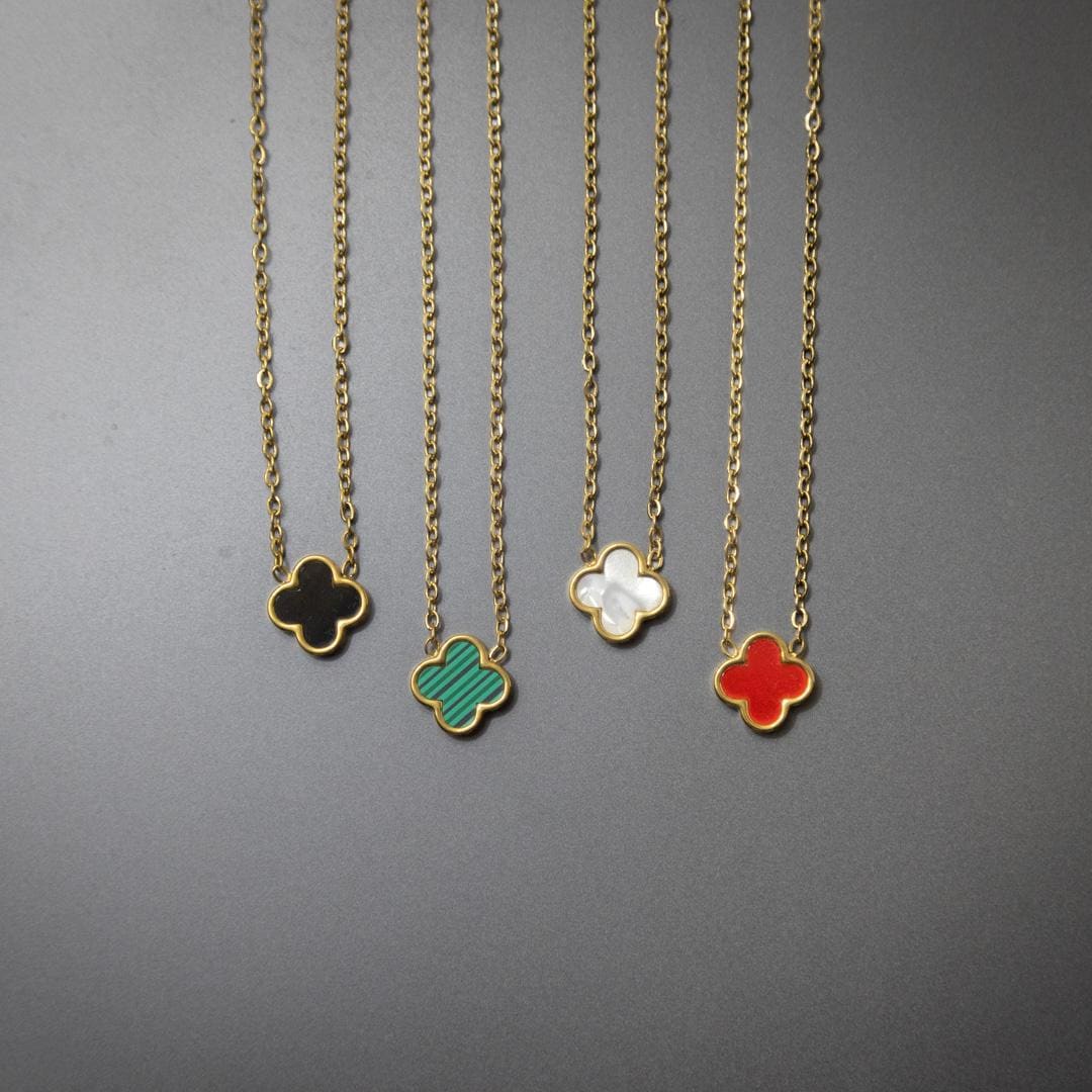 Vintage Clover Pendant Necklace: Stainless Steel Dainty Choker - Etsy