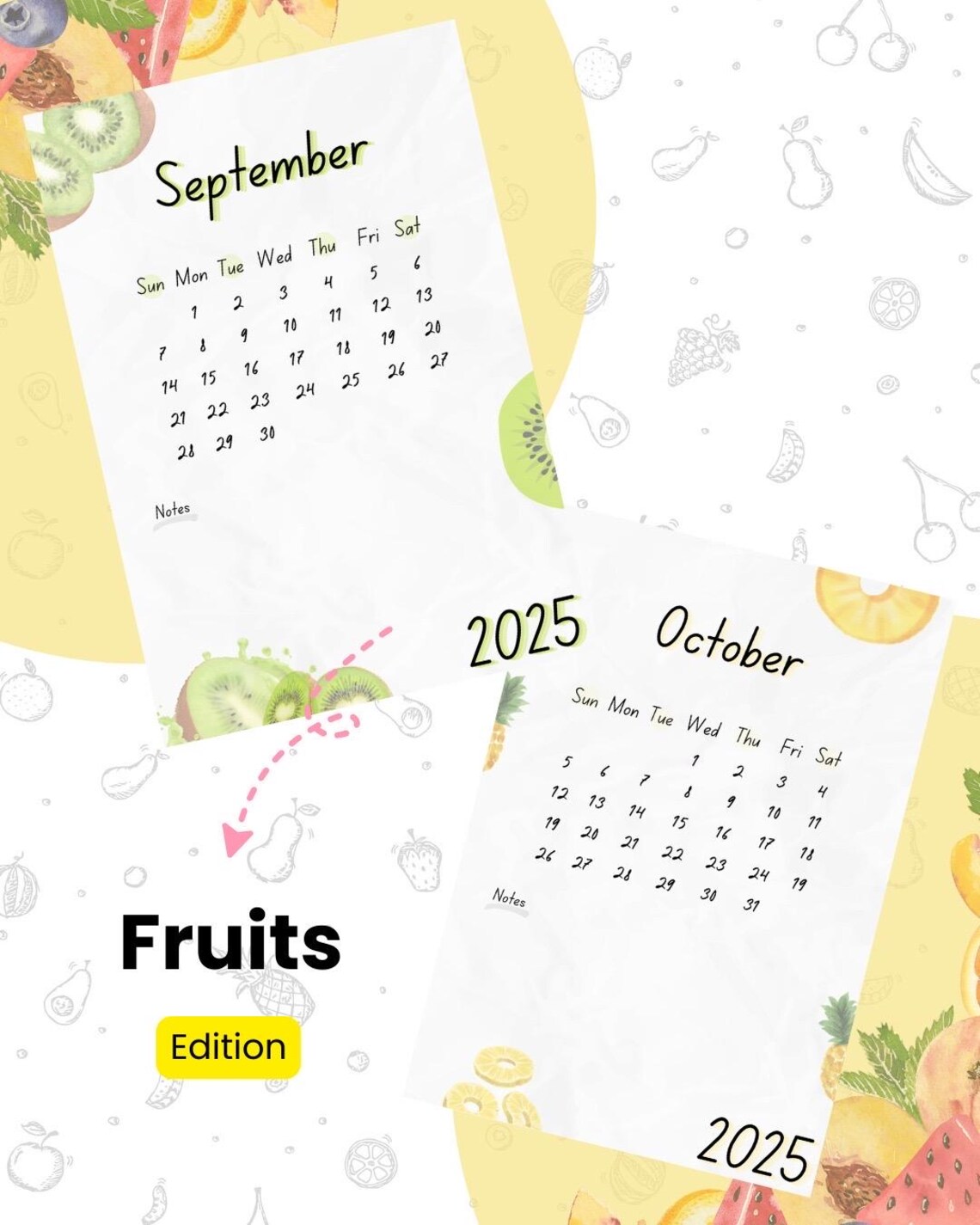 2025 Calendar Printable, Informative Calendar, Wall Calendar PDF - Etsy
