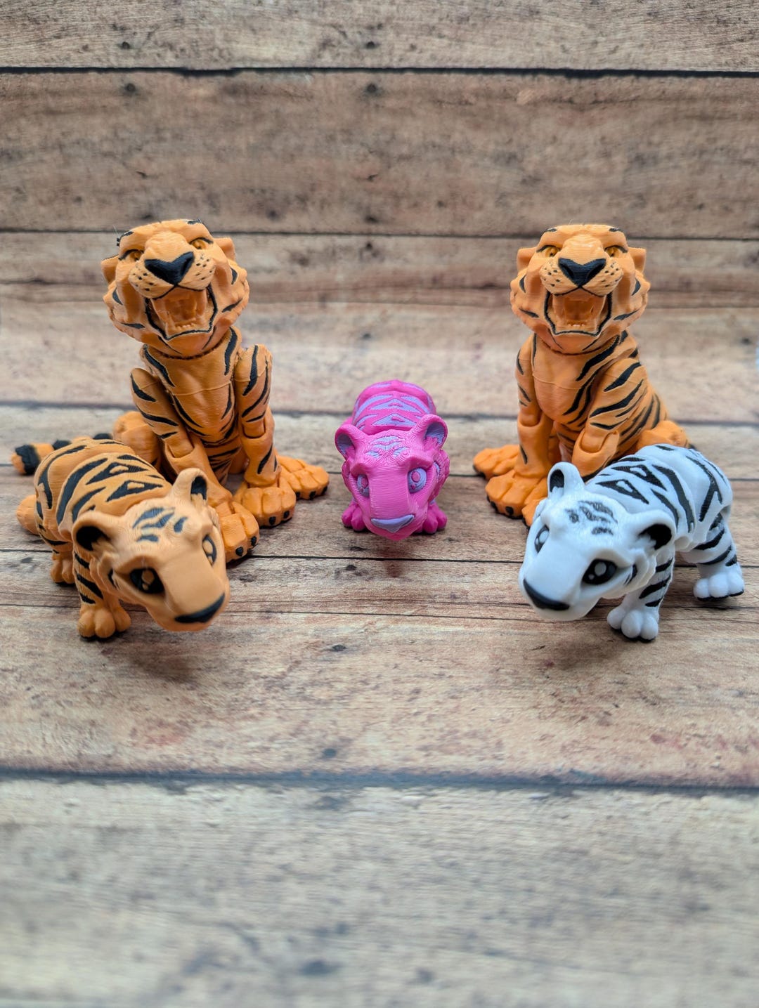 3D Printed Roaring Tiger and Mini Tiger, Fidget Toys, Gifts for Her ...