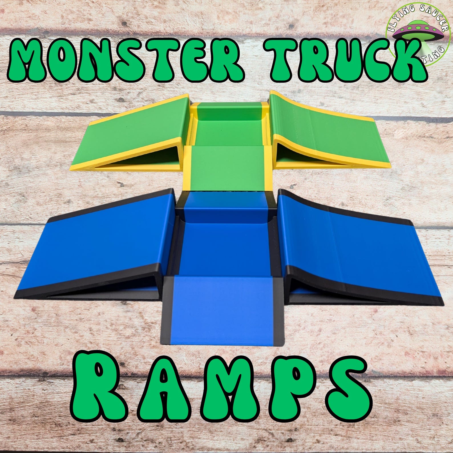 Monster Truck Ramps, 3D Printed Custom Made Ramps Set of 3, Made for ...