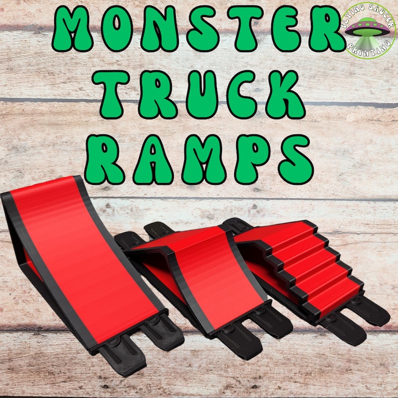 Monster Truck Ramps, 3D Printed Custom Made Ramps, Set of 3, Toy Trucks ...