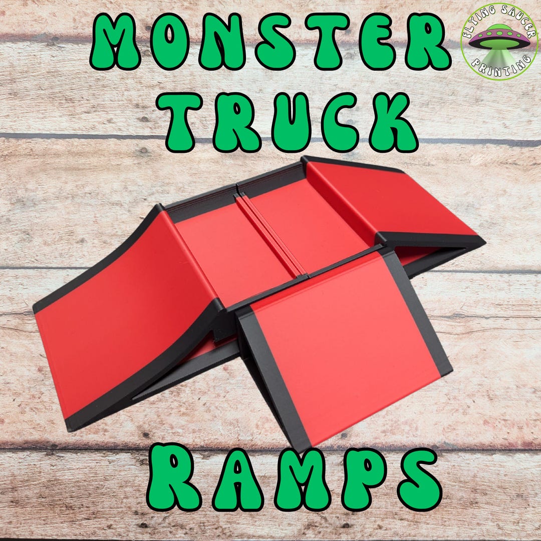 Hot Wheels Monster Truck Ramps, 3D Printed Custom Made Ramps Set of 3 ...