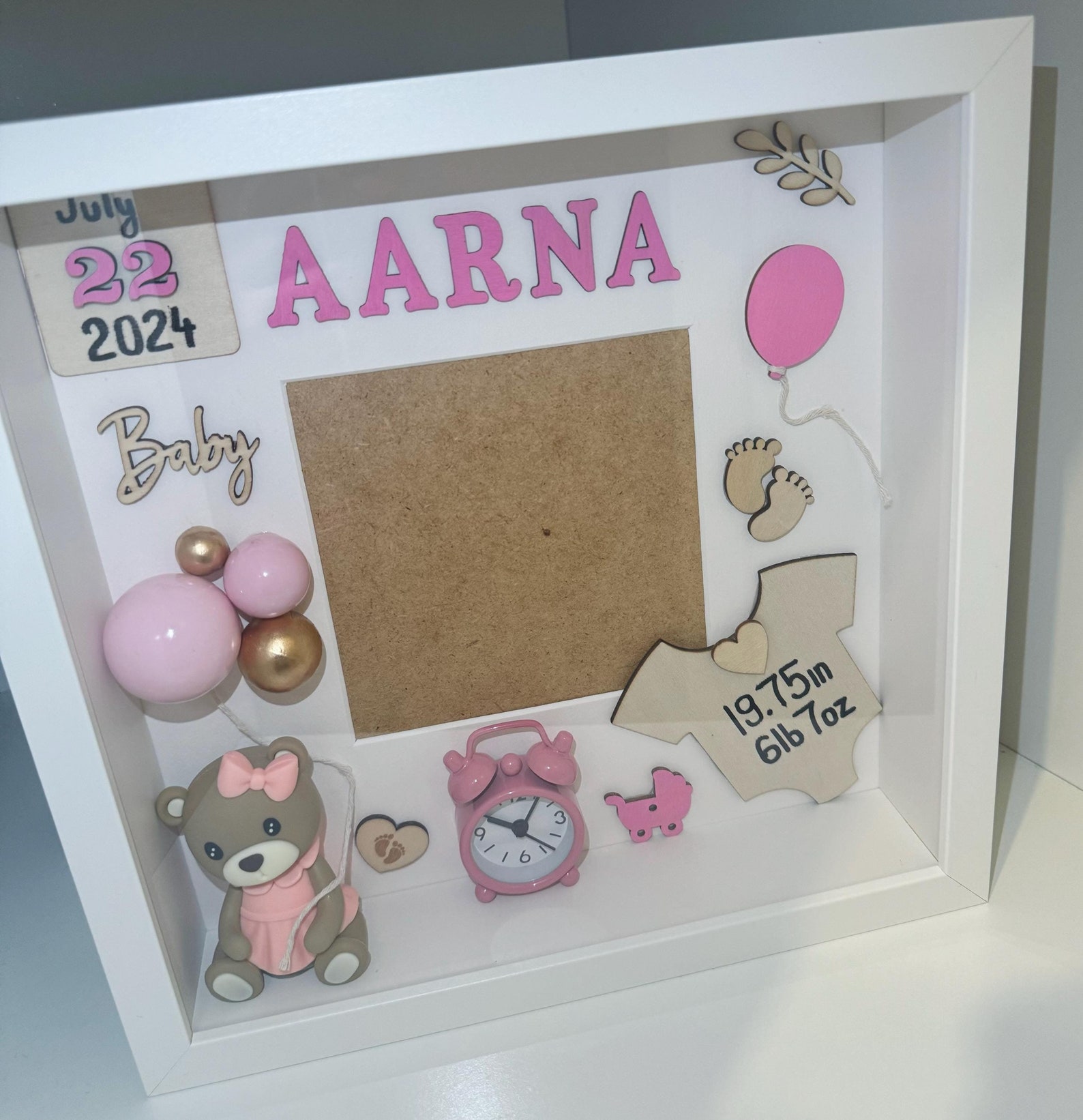 Personalized Baby Keepsake Frame-gift for Newborn Baby-birth Stats ...