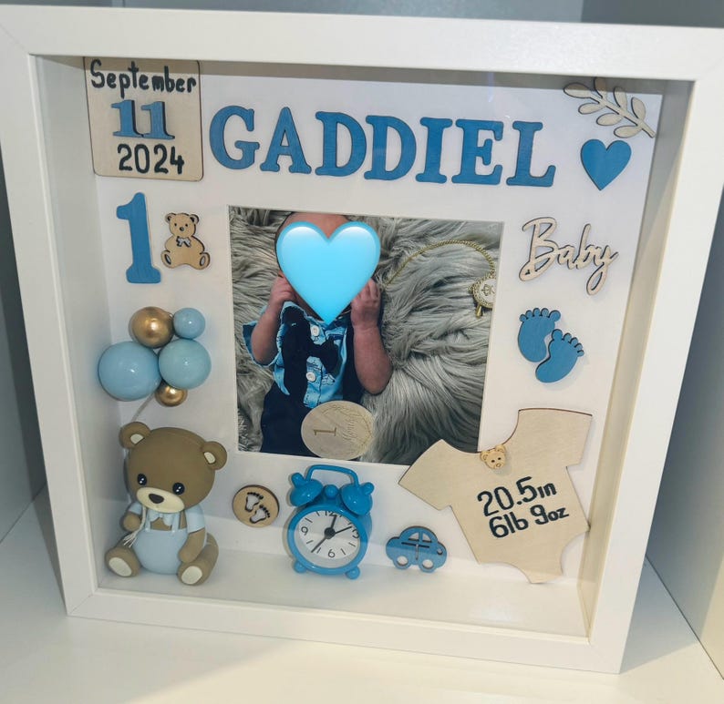 Personalized Baby Keepsake Frame-gift for Newborn Baby-birth Stats ...