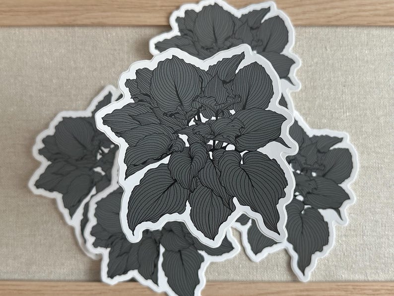 Dark Green Komodo Dragon Hosta Plant Matte Waterproof Vinyl Sticker 4 ...