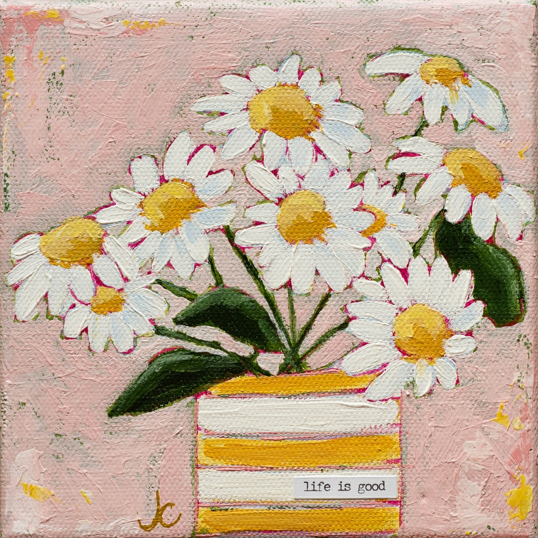 Life is Good Art Print, Art Prints, Floral Wall Decor, Original Art ...