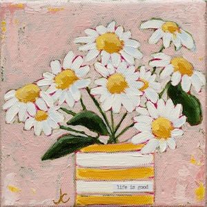 Life is Good Art Print, Art Prints, Floral Wall Decor, Original Art ...