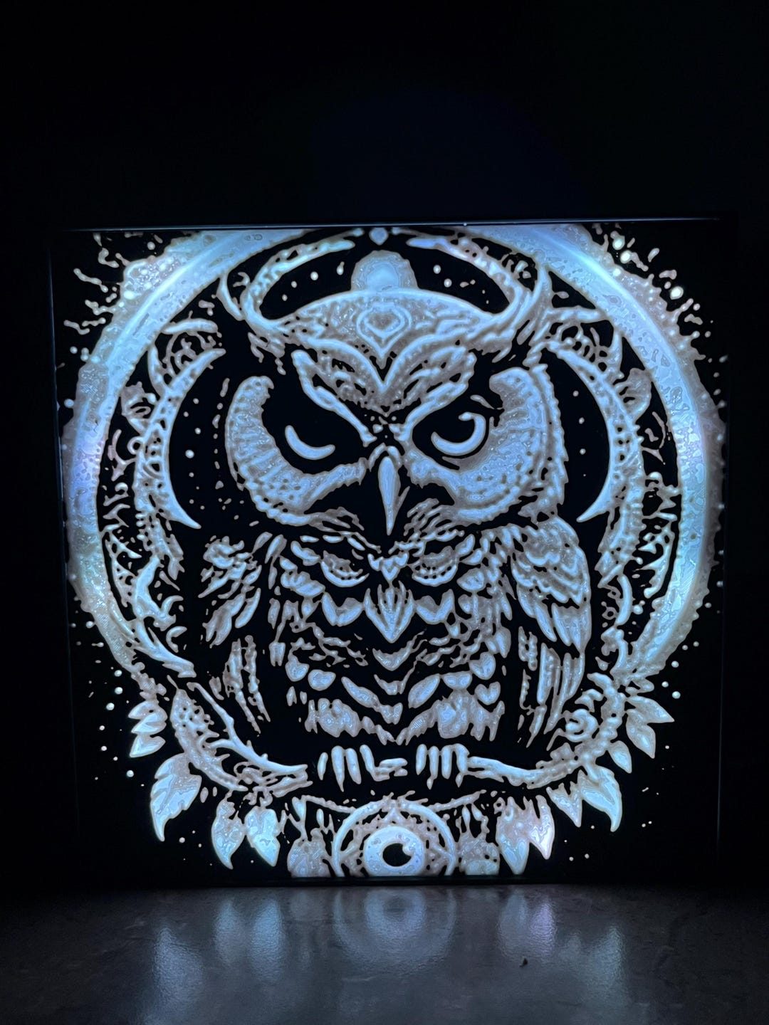 Owl Hueforge Lithophane Light Box - Etsy