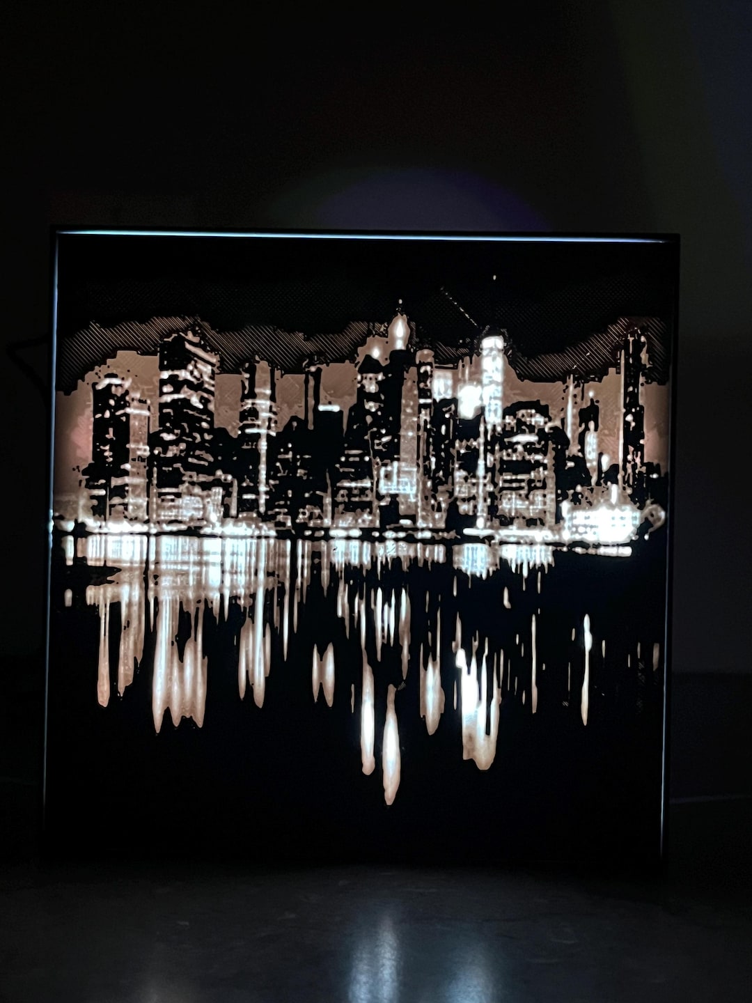 New York Skyline Hueforge Lithophane Light Box - Etsy