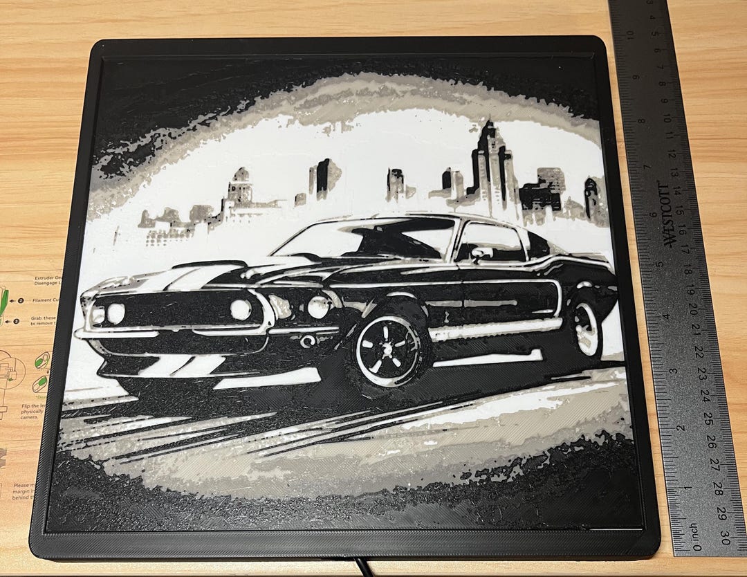 Classic Ford Mustang Light Box - Etsy