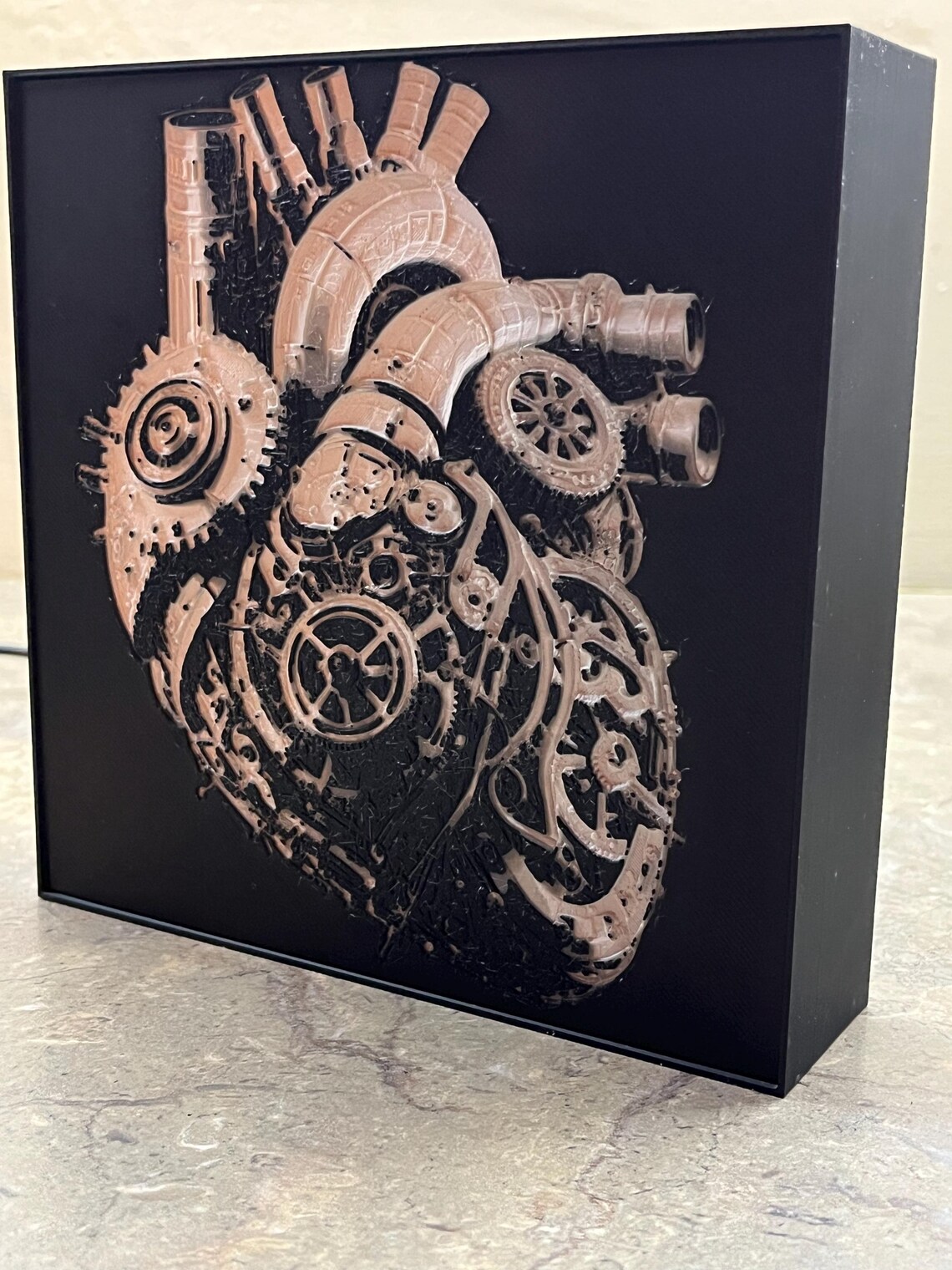 Mechanical Heart Hueforge Lithophane Light Box - Etsy