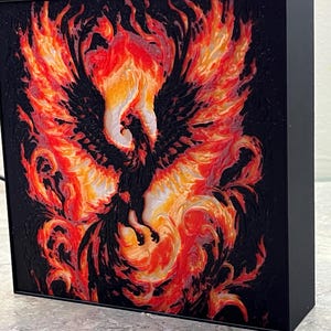 Phoenix Hueforge Lithophane Light Box With Multicolor LED Lights With ...