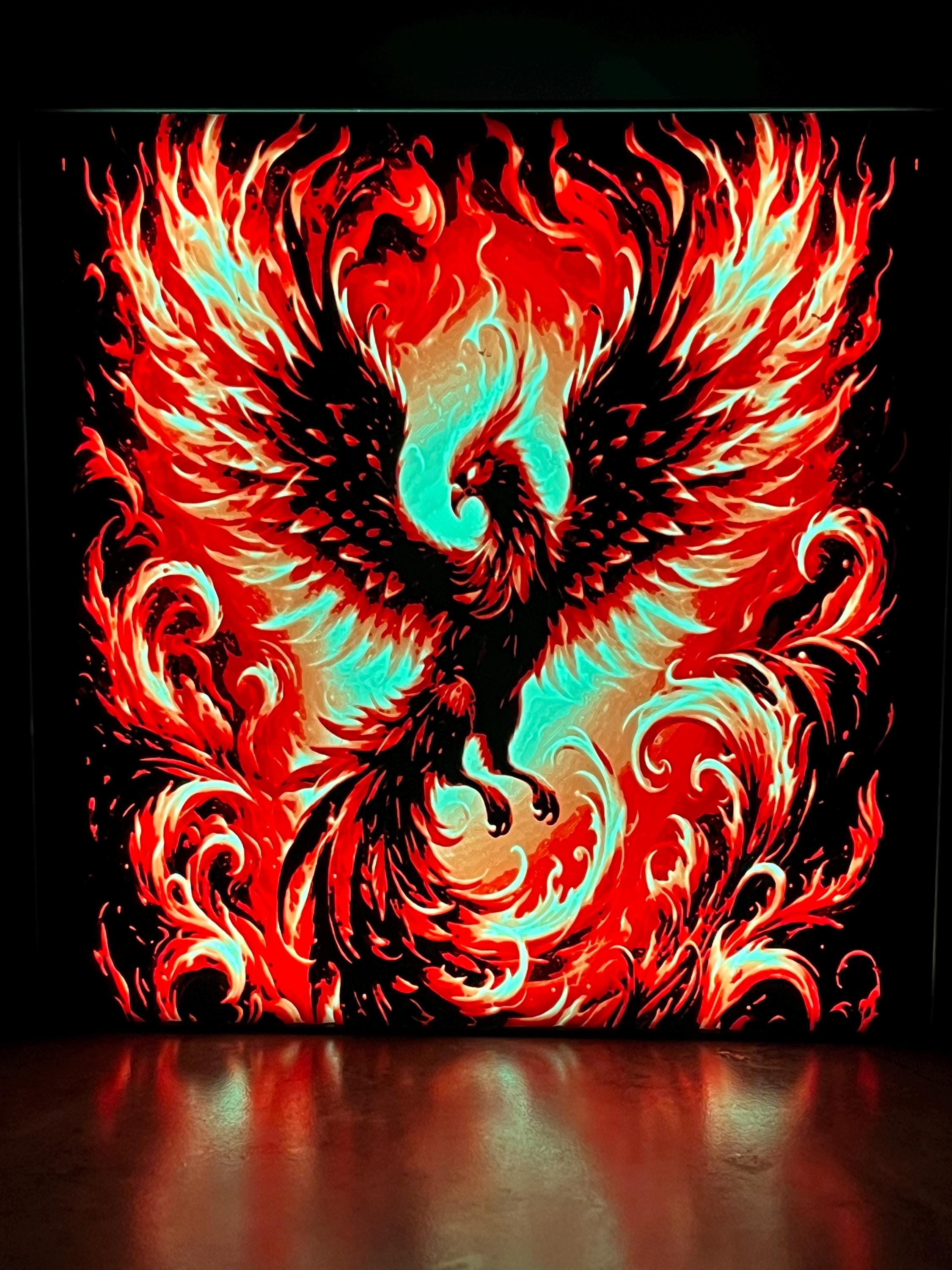 Phoenix Hueforge Lithophane Light Box With Multicolor LED Lights With ...
