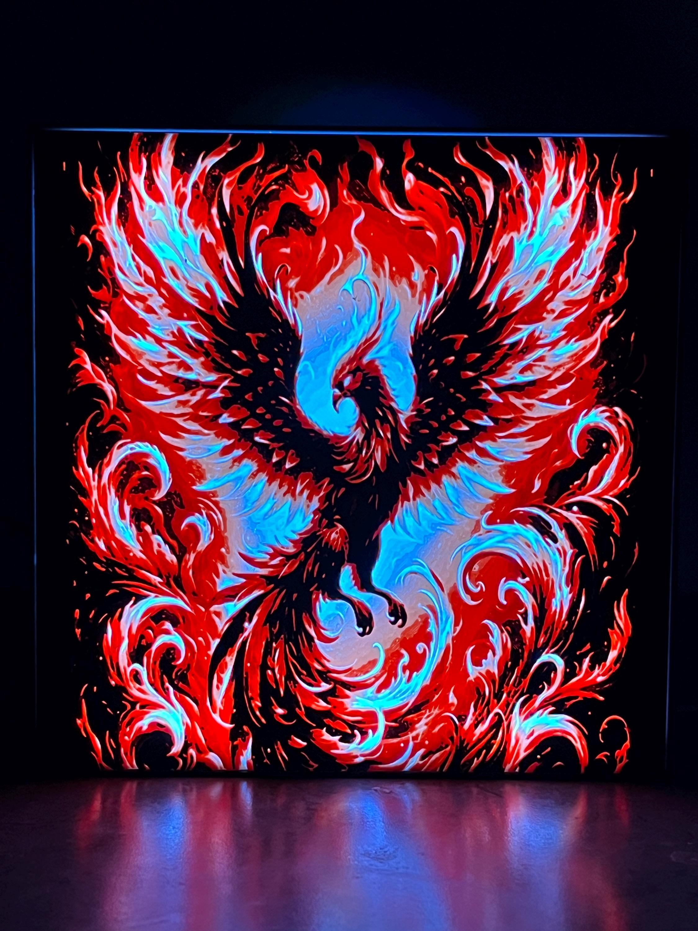 Phoenix Hueforge Lithophane Light Box With Multicolor LED Lights With ...