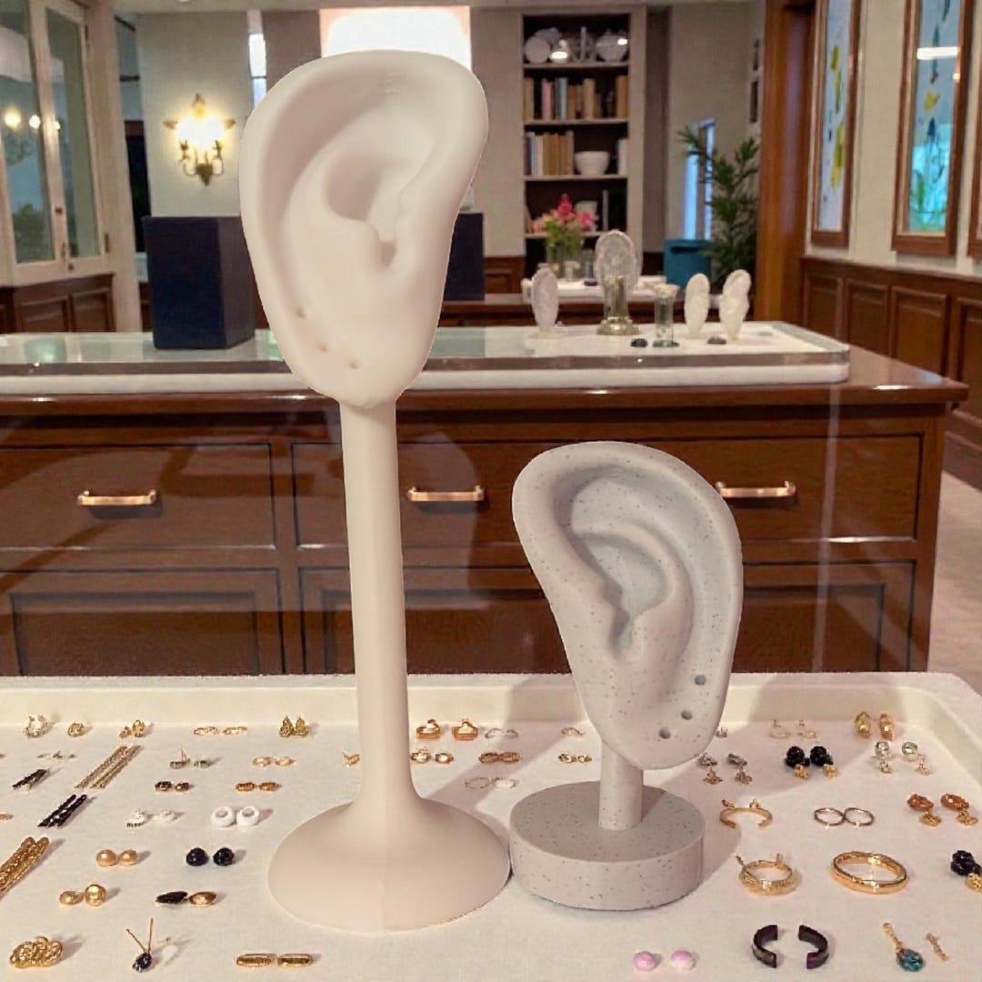 Anatomical Ear Earring Display Stand | Jewelry Photography Prop ...