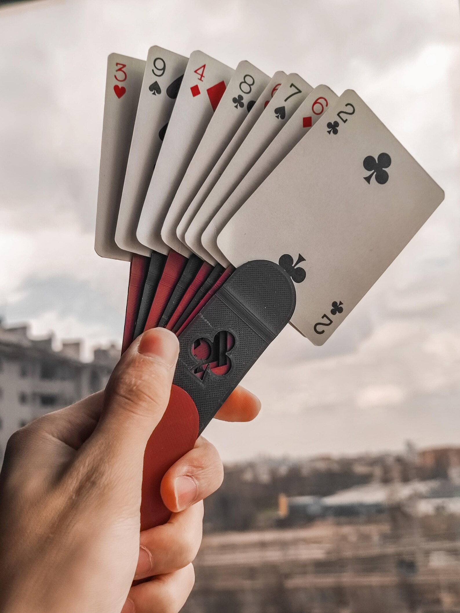 Naipe Card Holder - Customizable 3D Printed Stand With Hearts, Diamonds ...