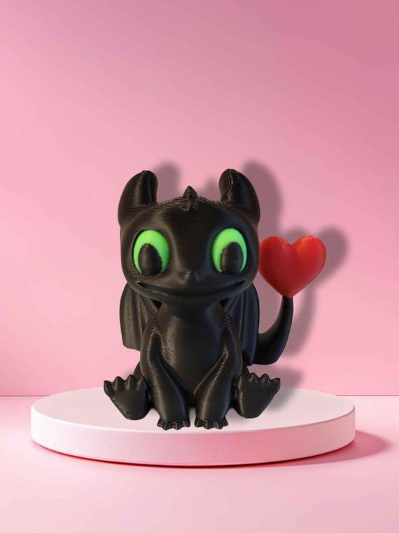 Night Fury Figurine | Toothless How to Train Your Dragon Collectible ...