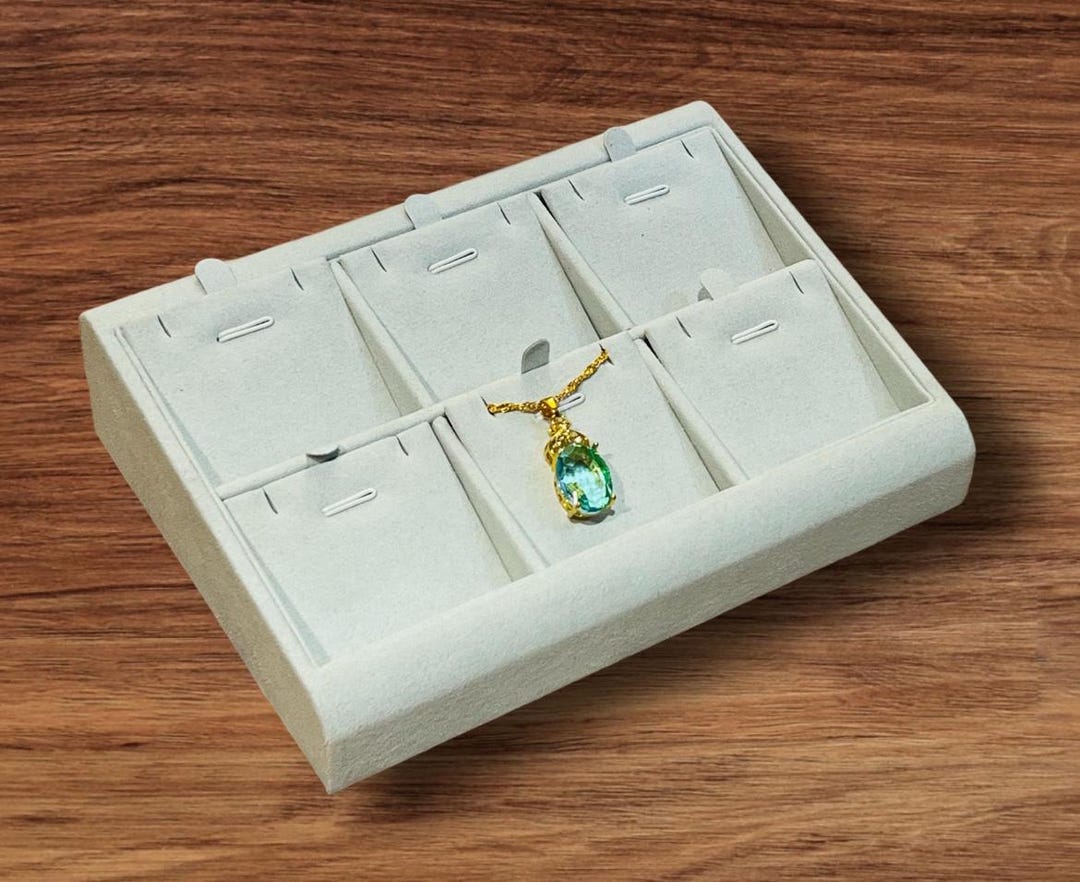 Deluxe Jewelry Display Luxury Jewelry Showcase Display Set Suede ...