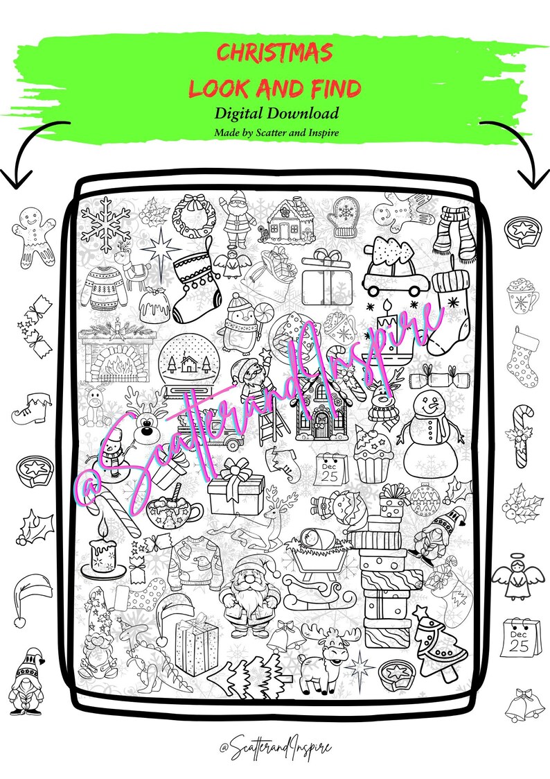 Christmas Look and Find Poster | Printable Kids' Activity | Festive ...