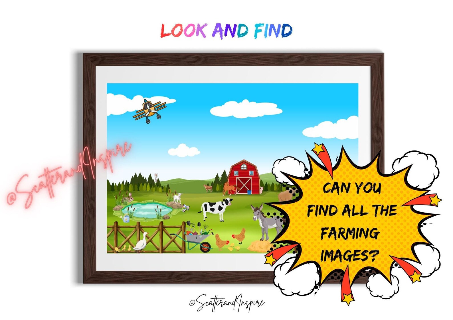 Farm Style Look and Find Activity for Kids | Fun Printable Seek-and ...