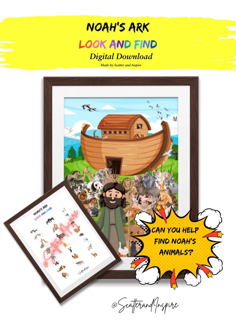 Noah's Ark Look and Find Activity | Animal Search Printable | Fun Kids ...