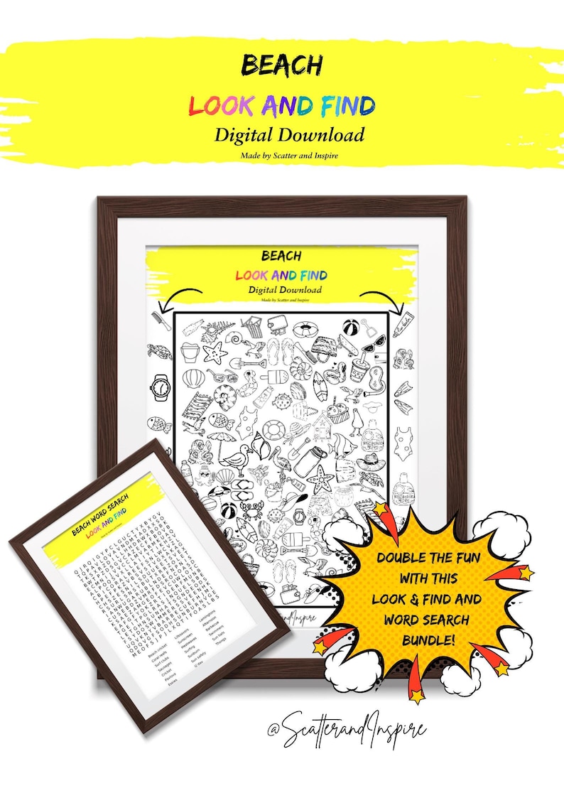 Beach Look and Find Poster | Kids' Printable Activity | Beach Adventure ...