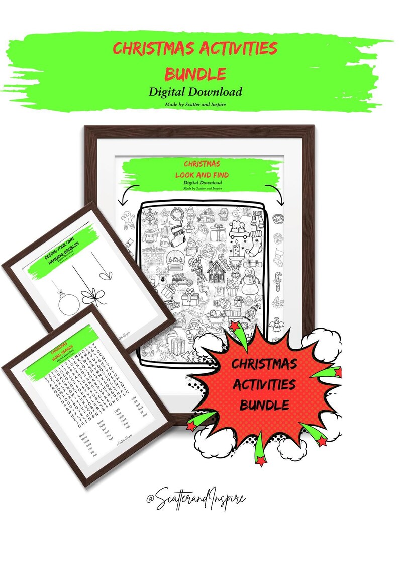 Christmas Look and Find Poster | Printable Kids' Activity | Festive ...