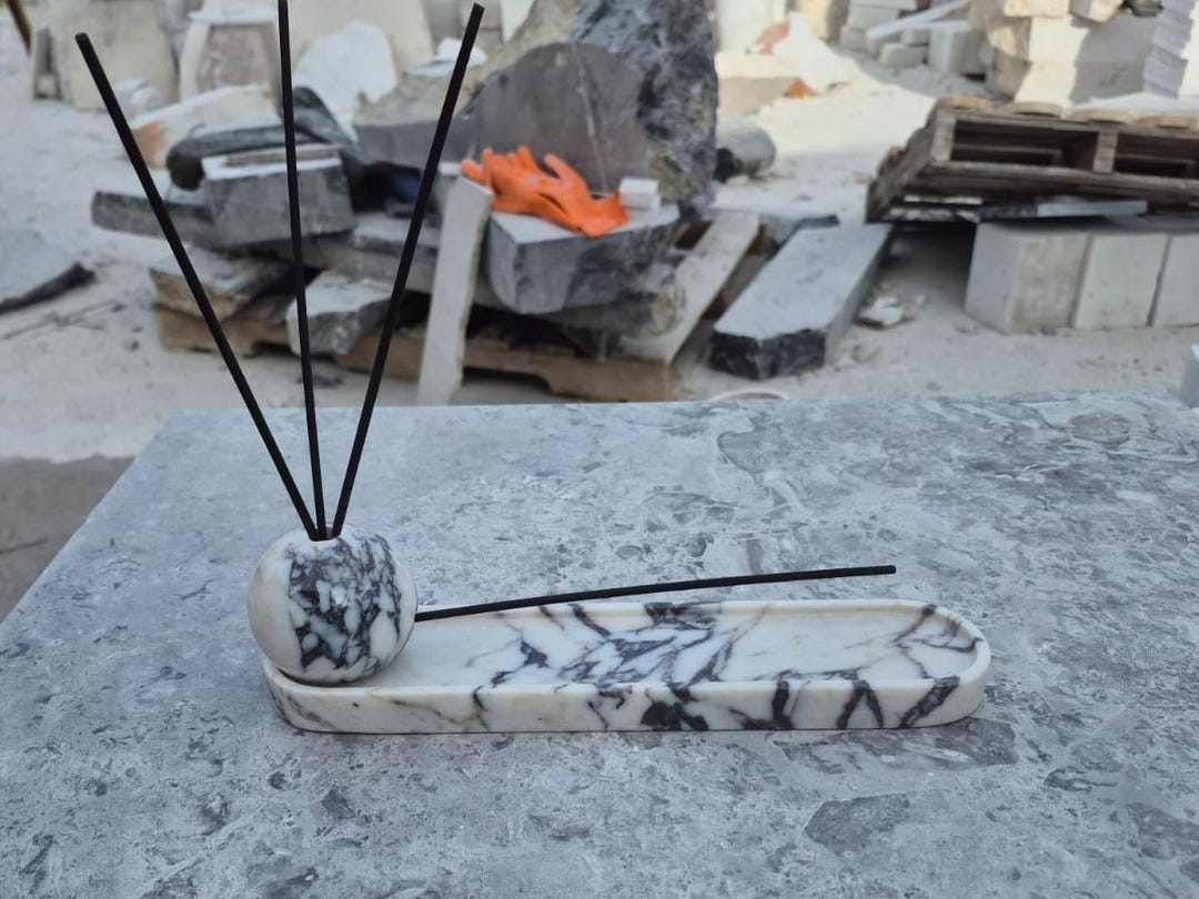 Luxurious Violet Marble Tealight Candle Holders With ıncense Tray ...