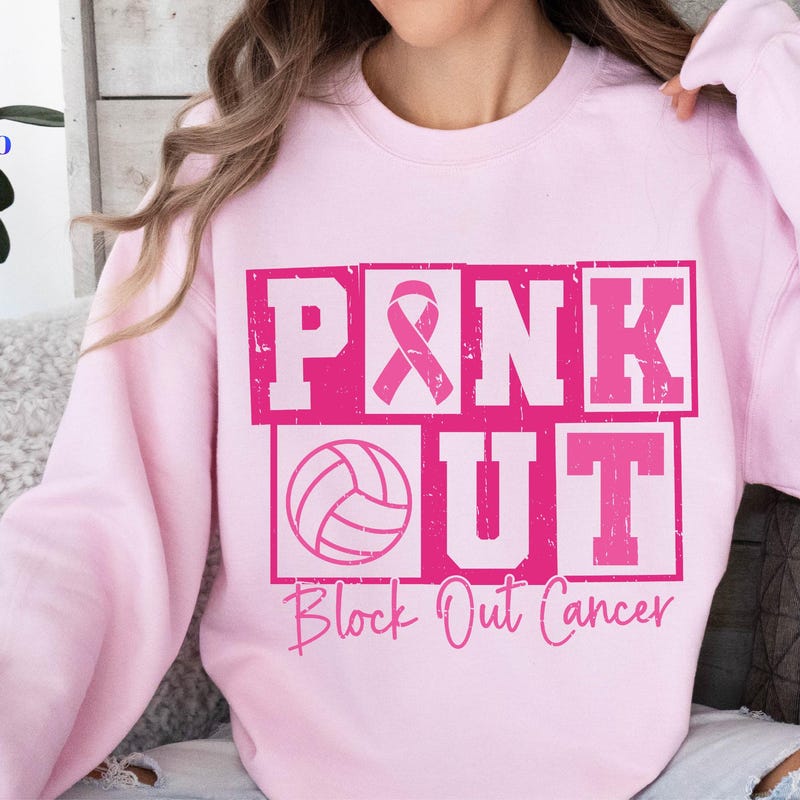 Pink Out Logo Volleyball - Etsy