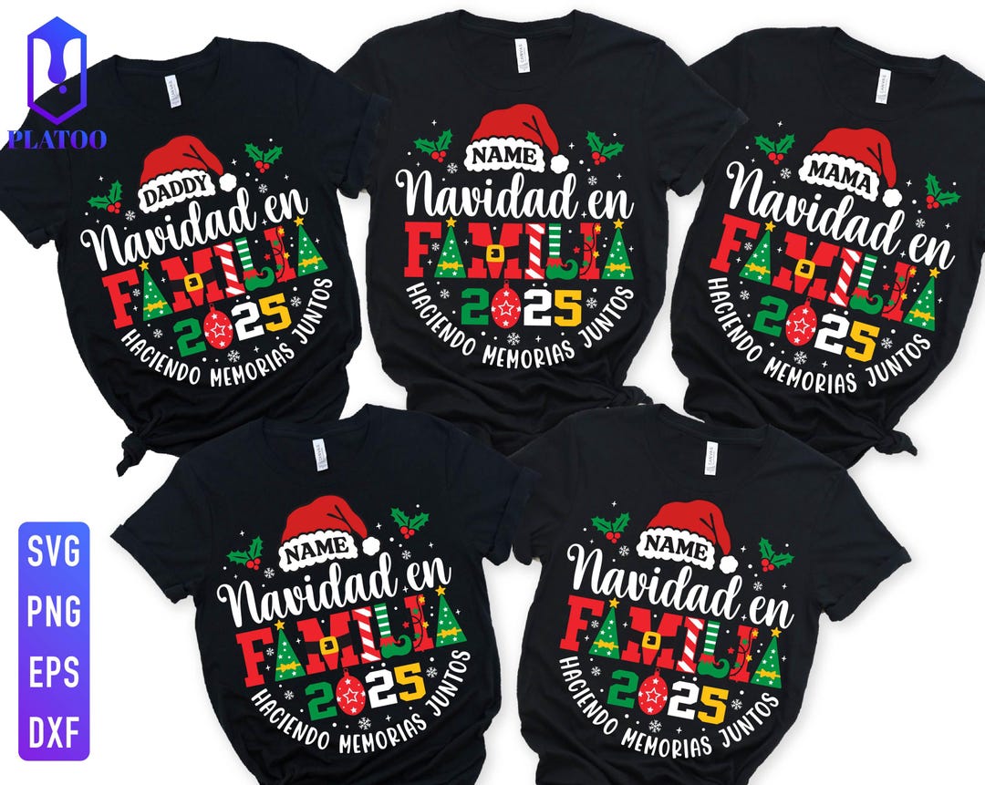 Feliz Navidad Familia 2025 SVG, Spanish Christmas Design (digital ...
